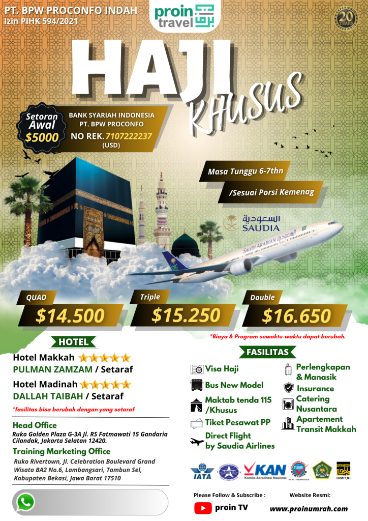 HAJI KHUSUS - PROIN Travel